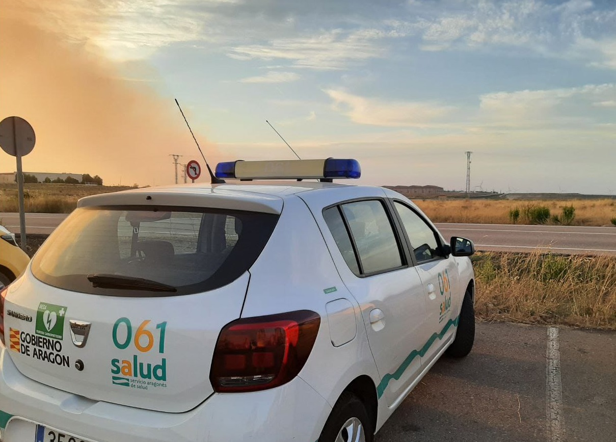 EL 061 ARAGÓN HA ESTADO PRESENTE EN EL INCENDIO FORESTAL DEL MONCAYO